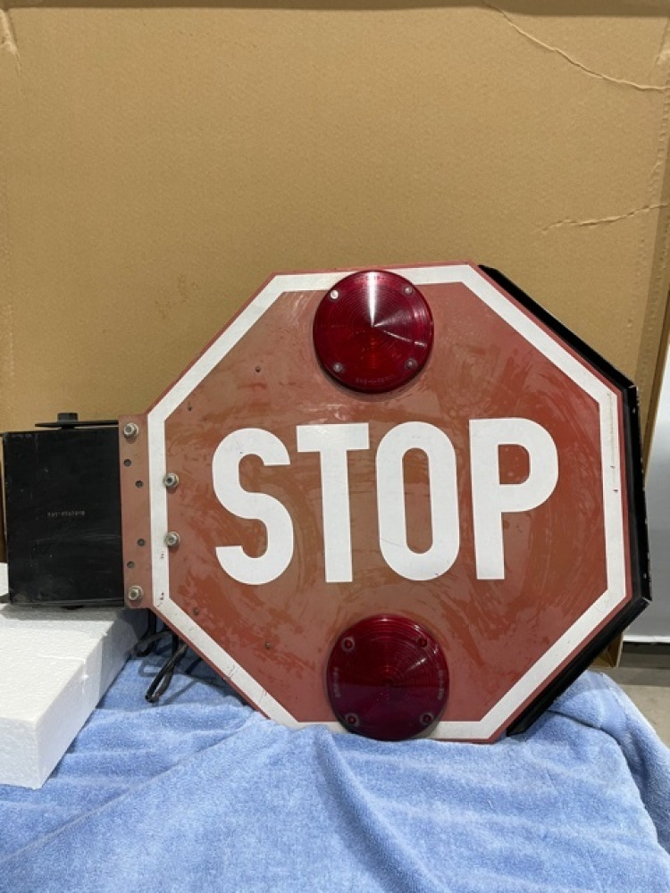 #M063 - School Bus "Flip Out" stop sign vintage | MAG Auctions - Best ...